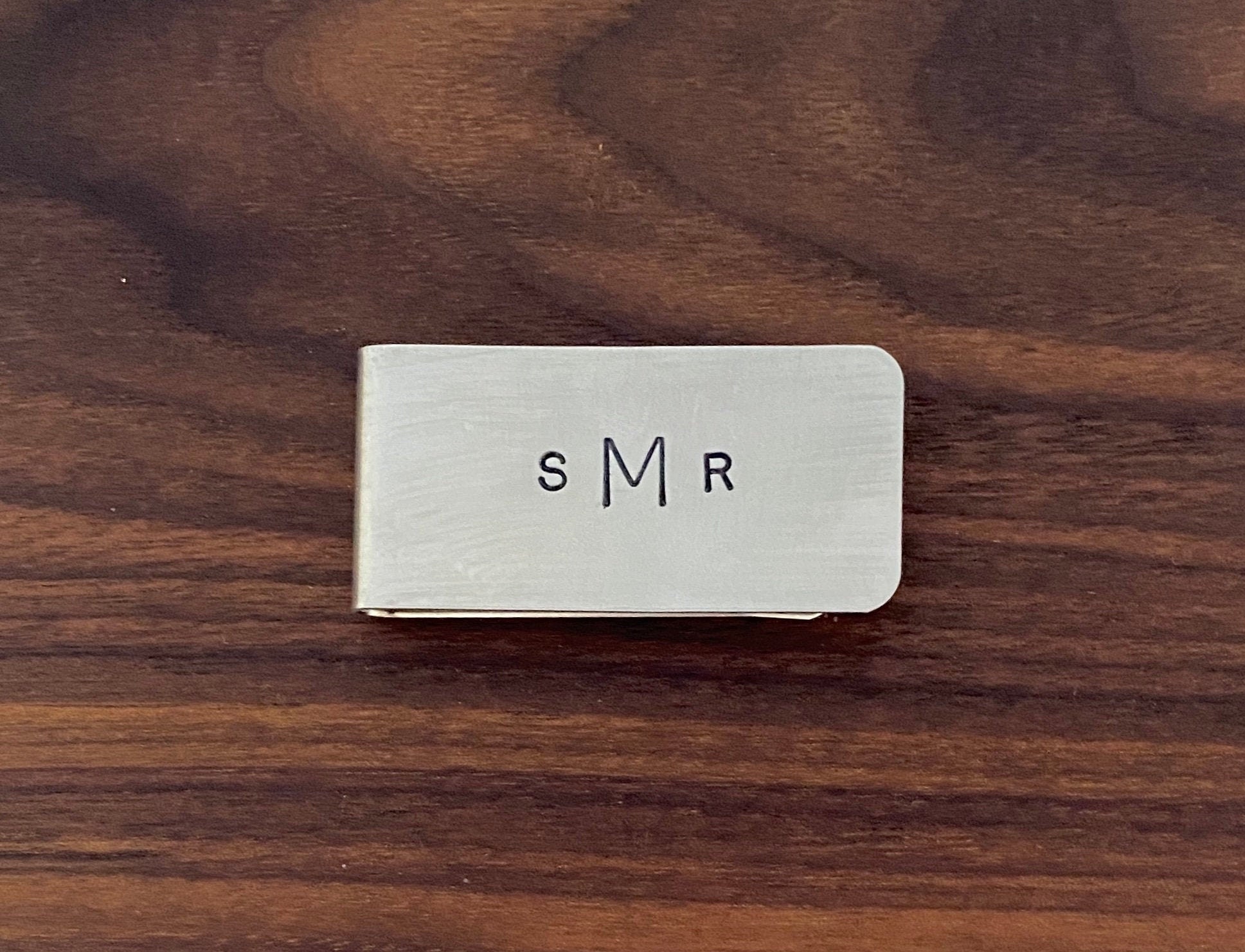 Personalized Money Clips hand stamped in Brass Nickel or | Etsy