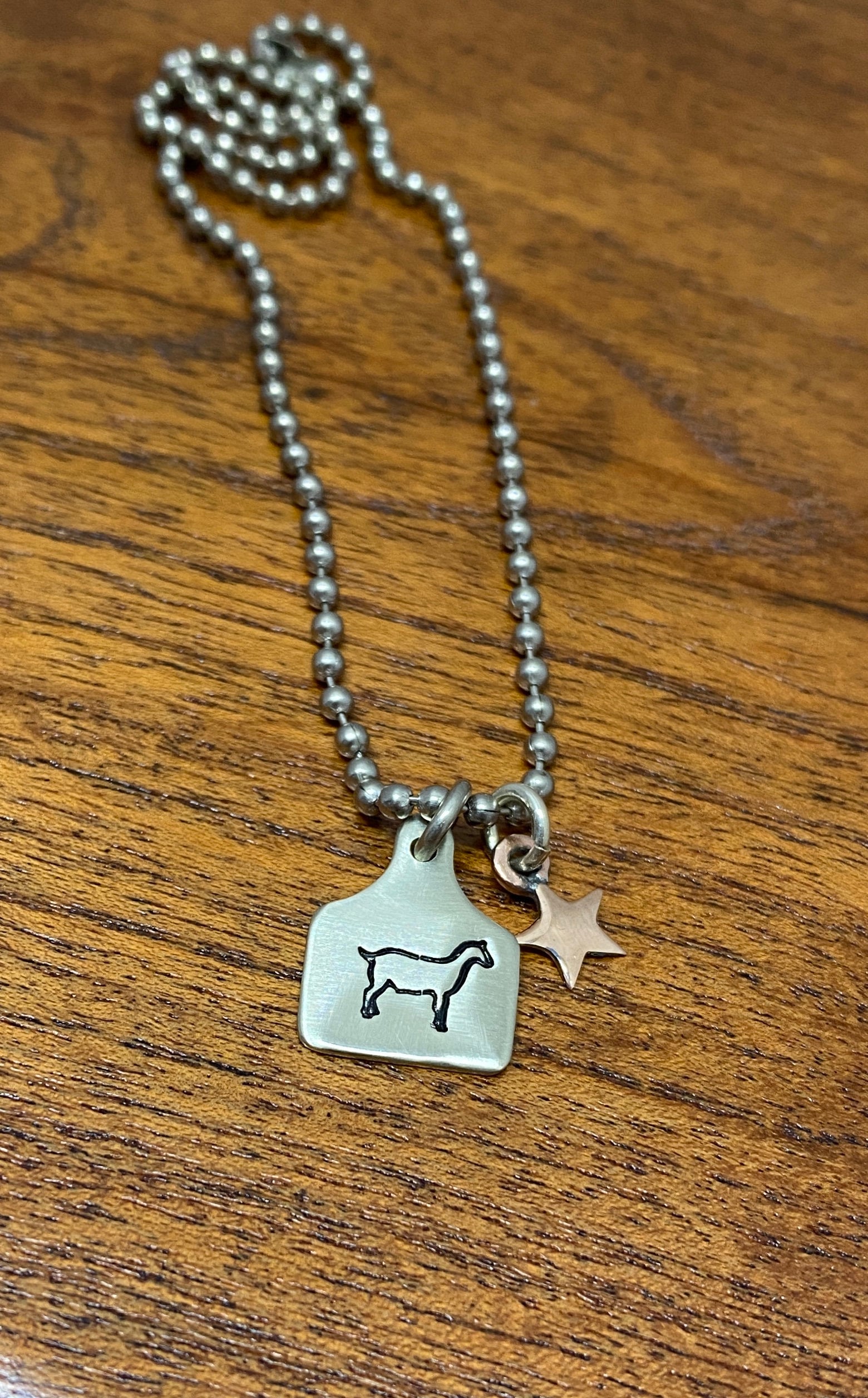 Mini Ear Tag Pendant With Stock Show Lamb Goat Pig and Cow - Etsy