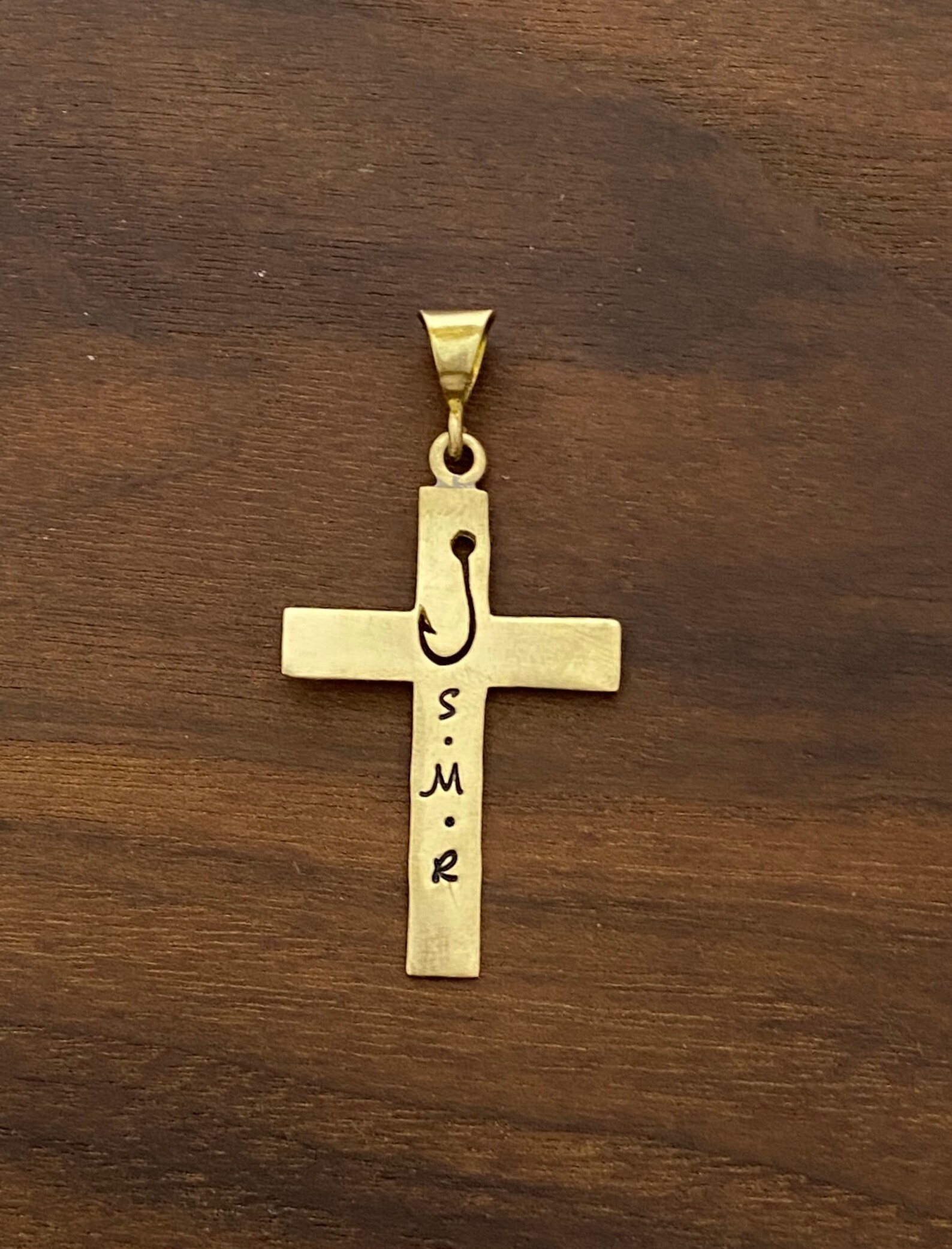 Fish Hook Cross Pendant - Etsy
