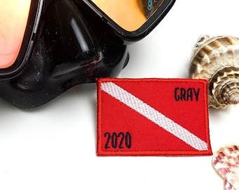 Embroidered Scuba Dive Flag Iron on Patch - Etsy