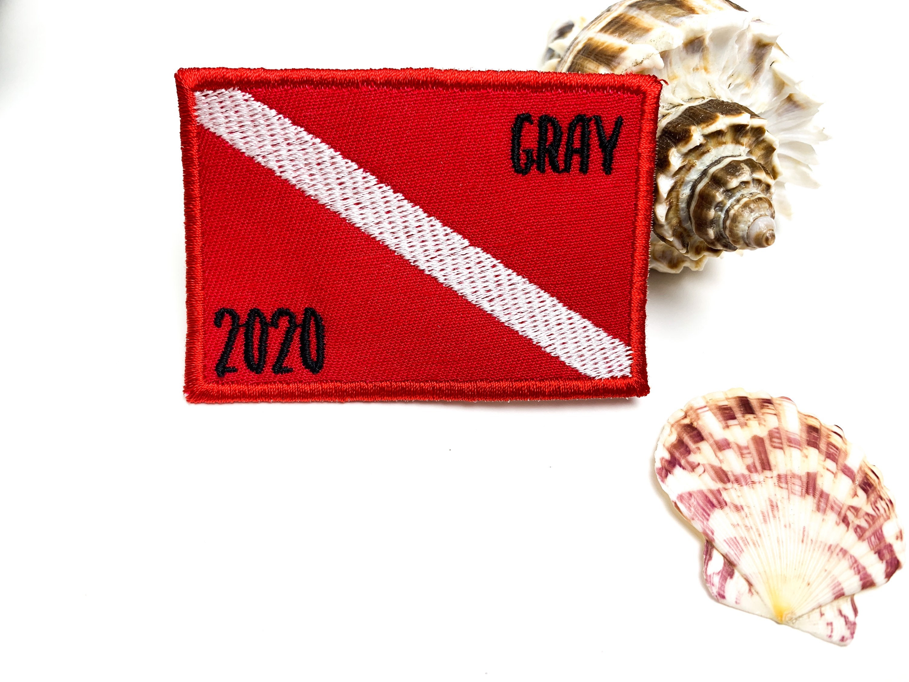 Personalized Embroidered Scuba Dive Flag Iron on Patch | Etsy