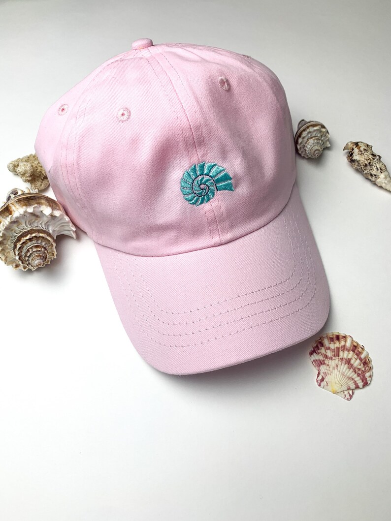 Embroidered Nautilus Seashell Dad Hat Various Hat Color - Etsy