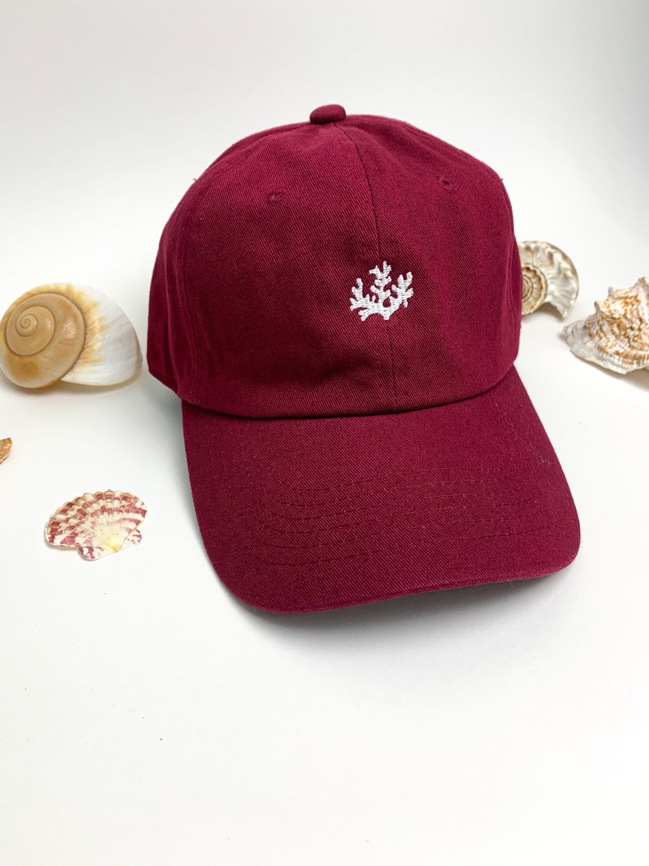 Embroidered Coral Dad Hat Various Hat Color Options | Etsy