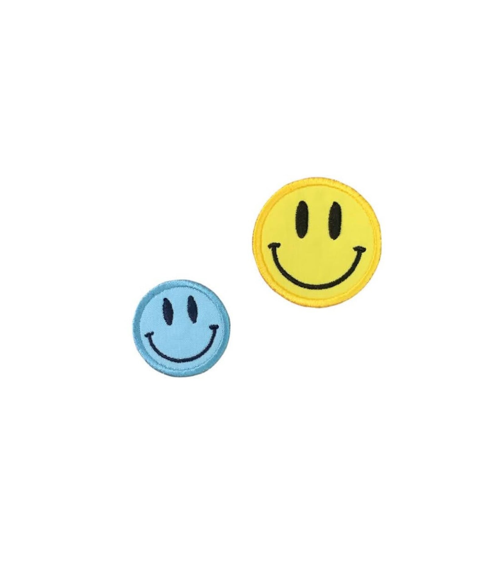 Embroidered Smile Face Classic Icon Iron-on Patch *choose Your Colors ...