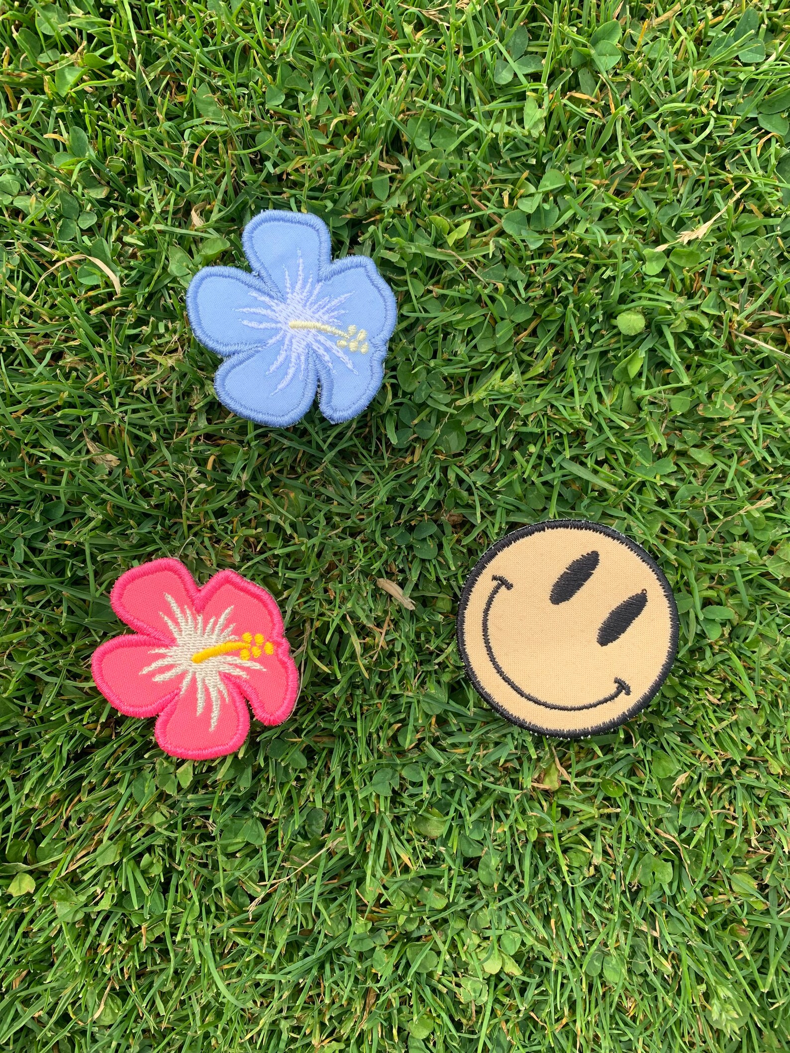 Embroidered Smile Face Classic Icon Iron-on Patch *choose Your Colors ...
