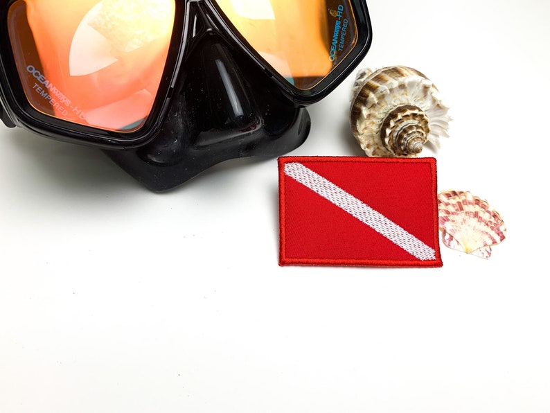 Embroidered Scuba Dive Flag Iron on Patch | Etsy