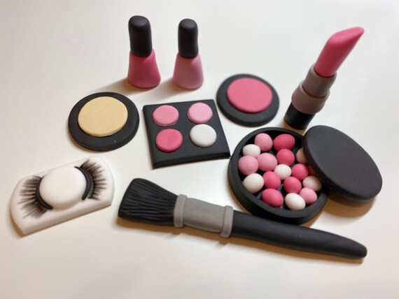 Fondant Make-up Cake Toppers Set edible Make up Topper - Etsy