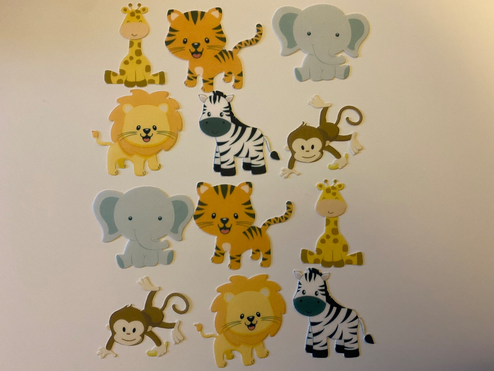 Safari Animals Toppers edible Jungle Animals Wafer Topper - Etsy