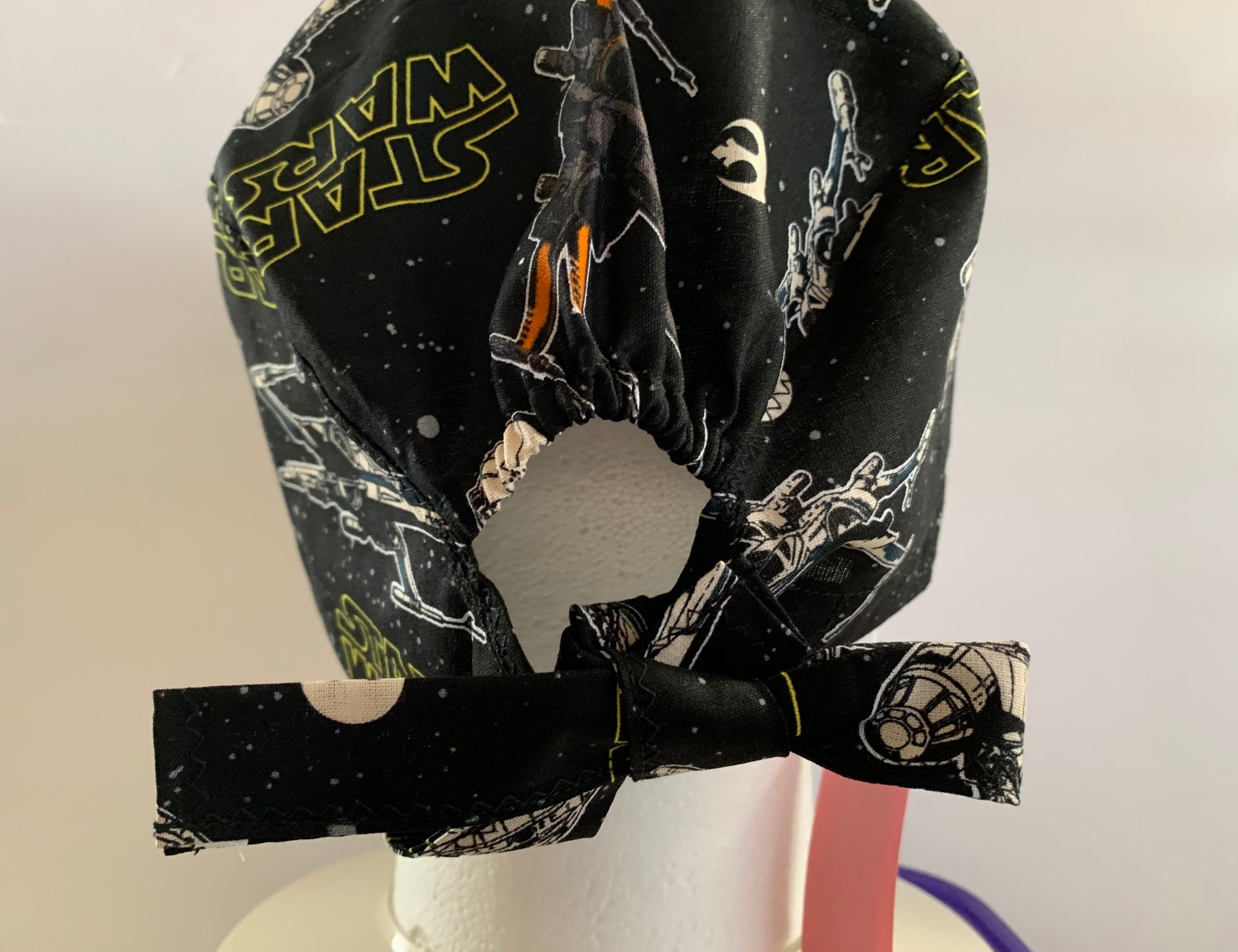 Star Wars Surgical Scrub Cap, Black Spaceship hat, Darth Vader hat ...