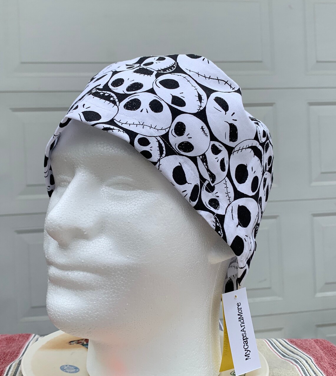 Jack Skellington Surgical Scrub Cap Skull Prints Halloween - Etsy