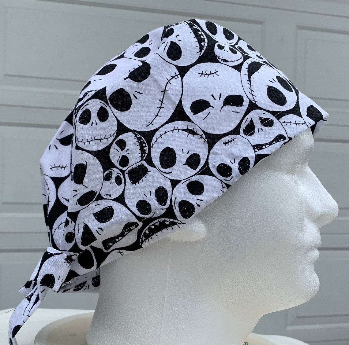 Jack Skellington Surgical Scrub Cap Skull Prints Halloween - Etsy