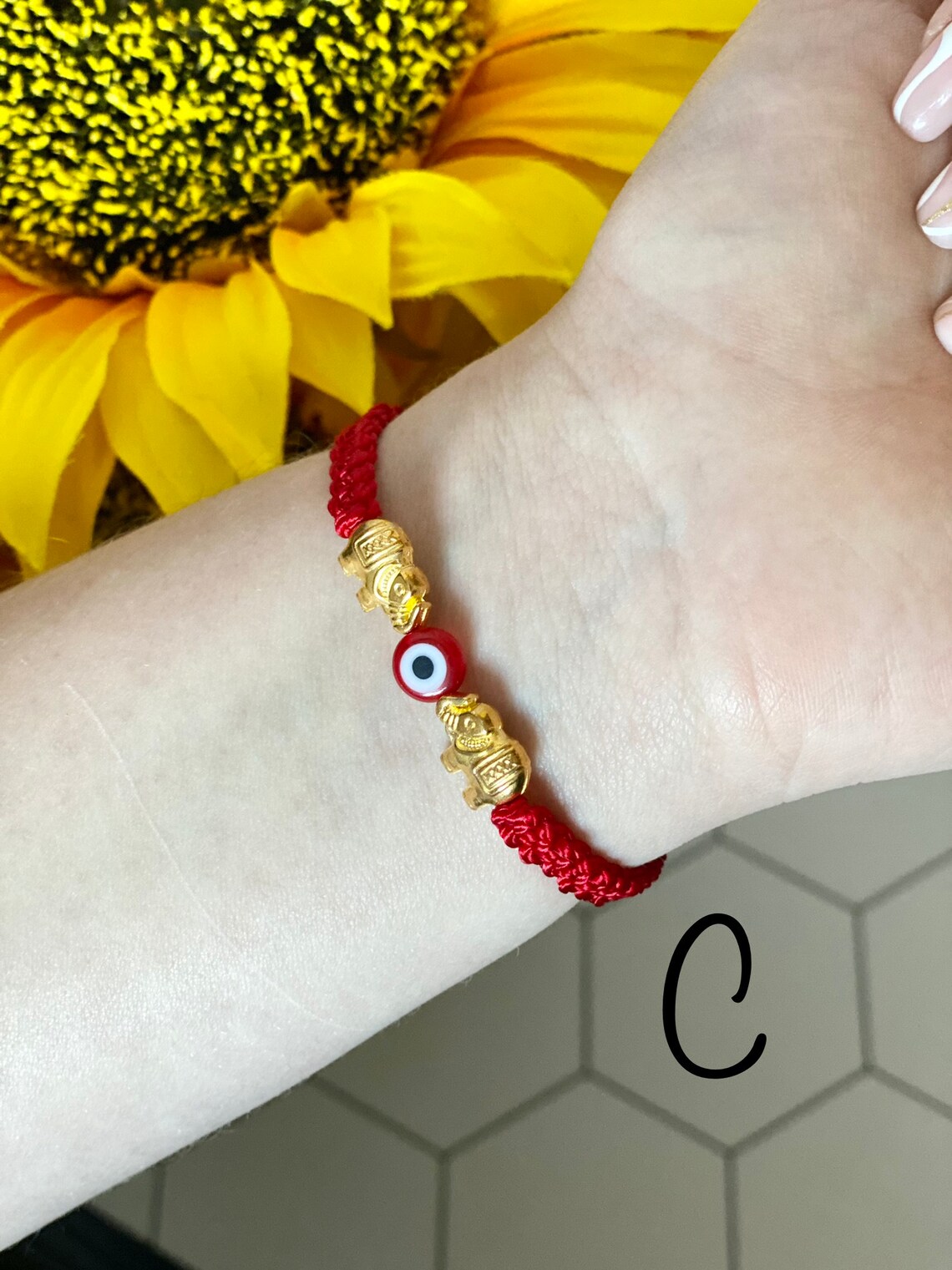 Mexican Evil Eye Woven Bracelethandmade Red Eye Red String - Etsy