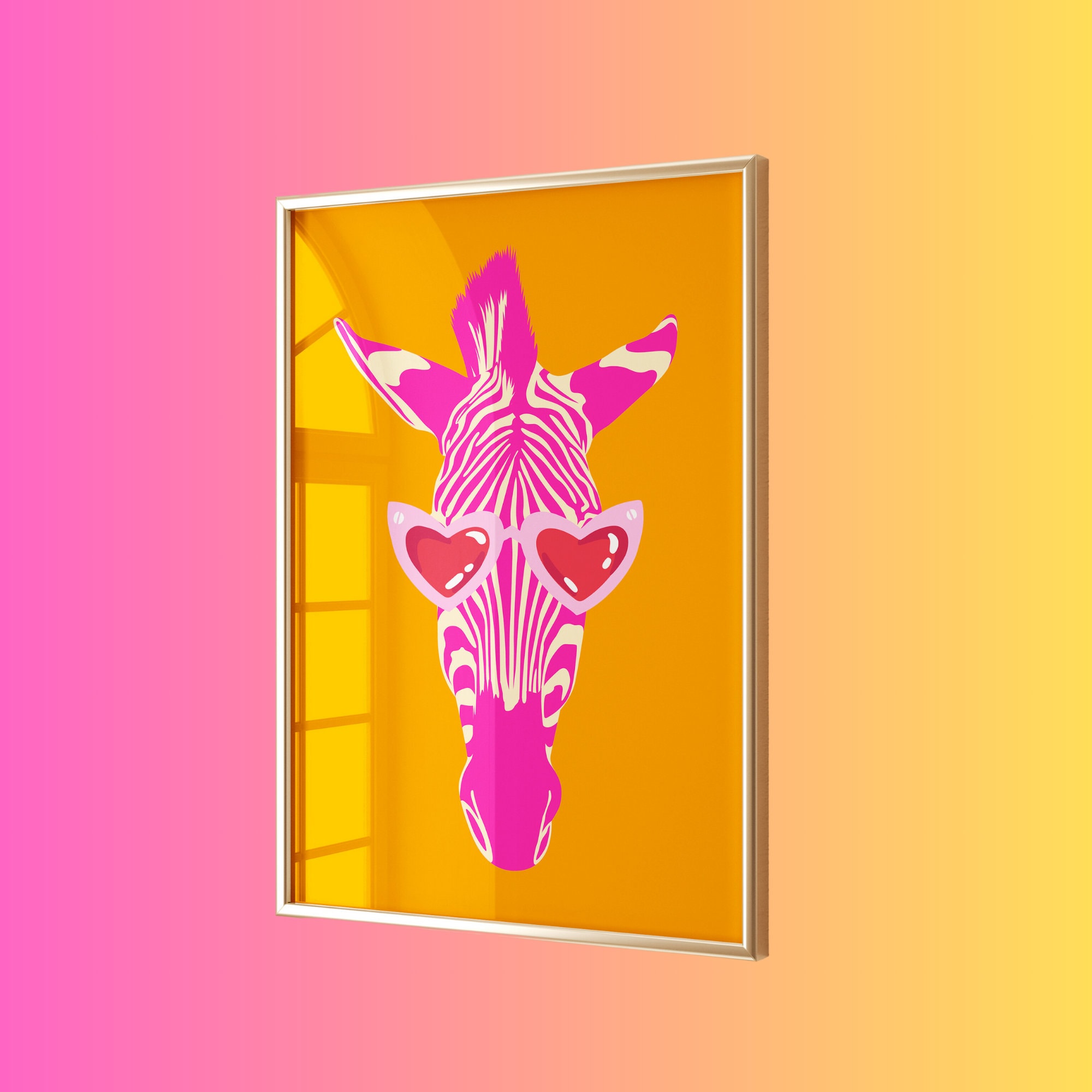 Preppy Zebra Wall Art Funky Prints Maximalist Wall Art - Etsy