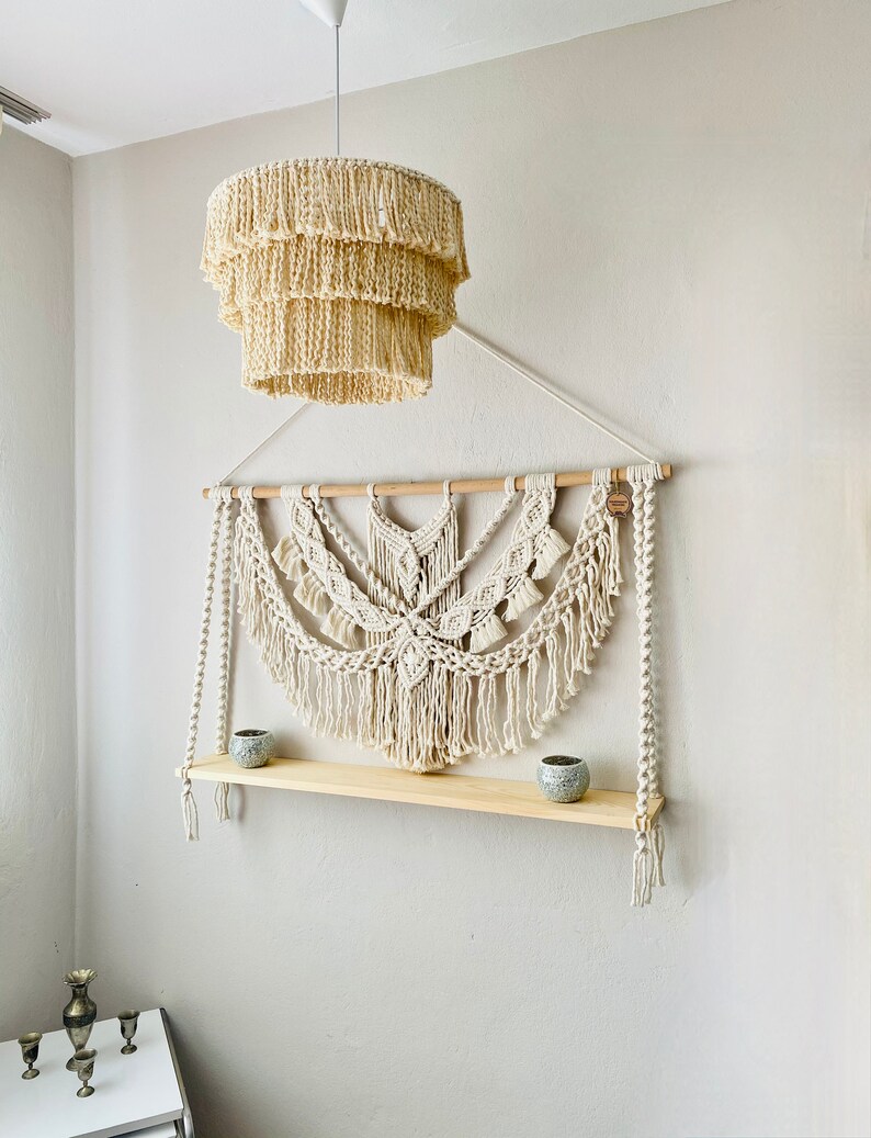 X Large Macrame Shelf Custom Macrame Wall Decor Macrame - Etsy