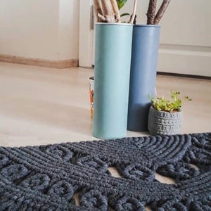 Macrame Rug Mandala Milk-white Round Rug Mandala Macrame - Etsy