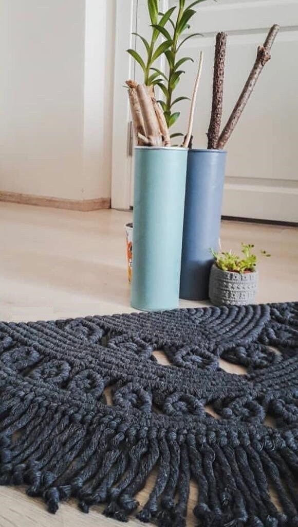 Macrame Rug Mandala Milk-white Round Rug Mandala Macrame - Etsy