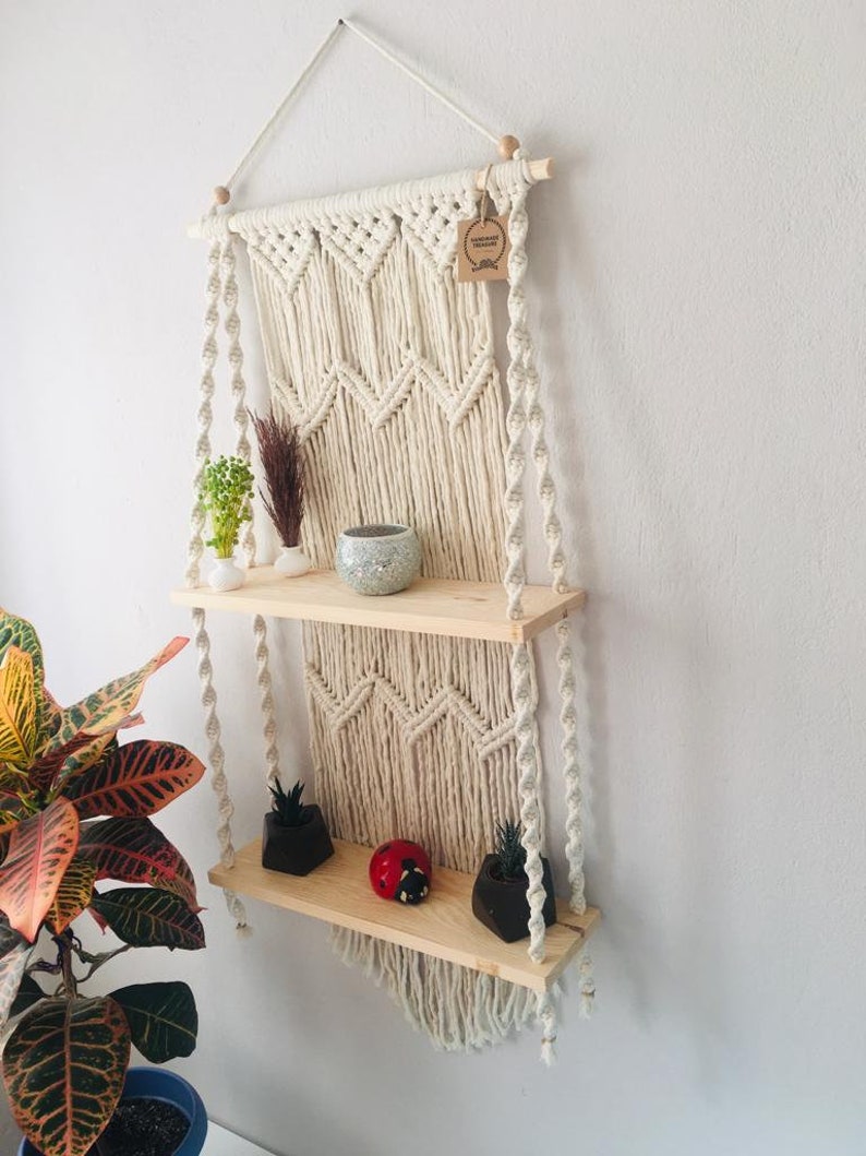 X Large Macrame Shelf Custom Macrame Wall Decor Macrame - Etsy