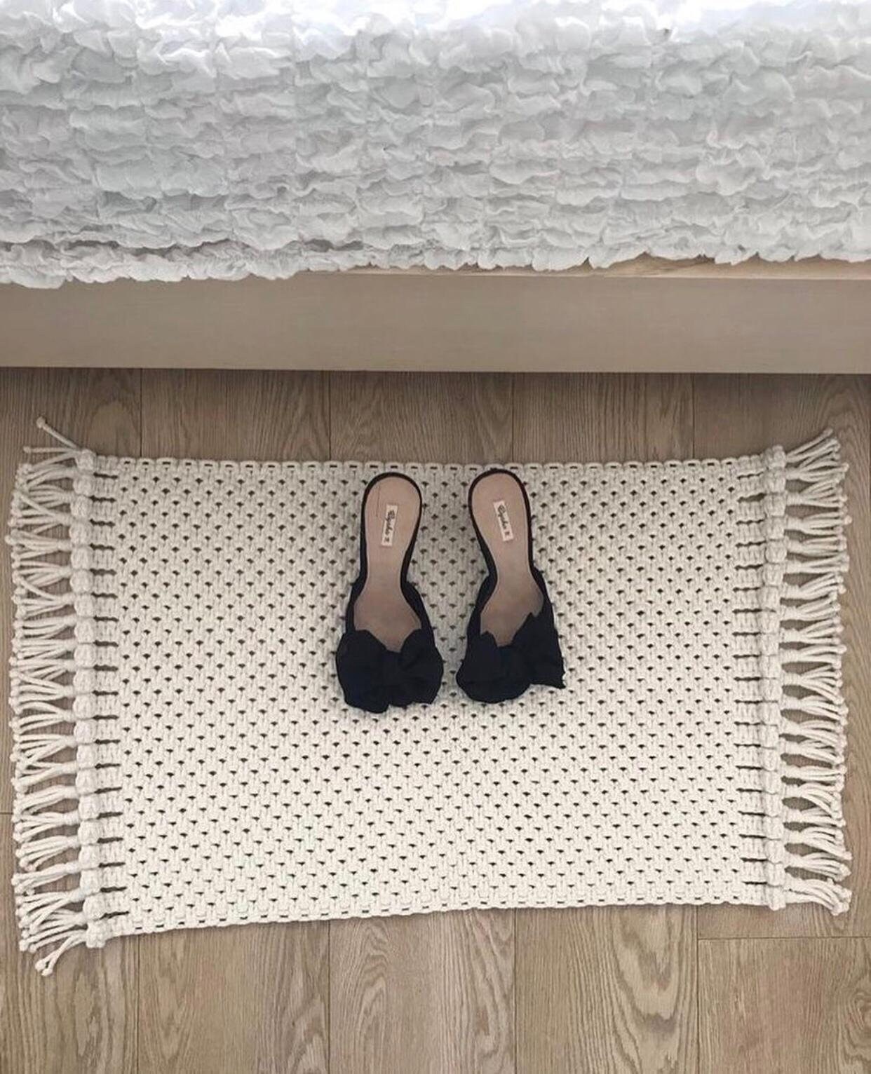 Macrame Rug Macrame Bedside Mat Large Macrame | Etsy