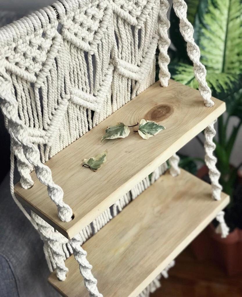 X Large Macrame Shelf Custom Macrame Wall Decor Macrame | Etsy