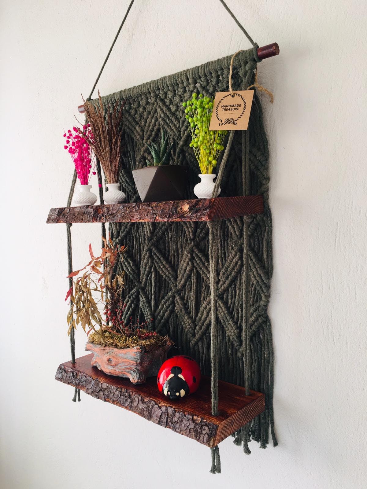 Macrame Shelf Macrame Hanging Shelf Macrame Wall Decor | Etsy