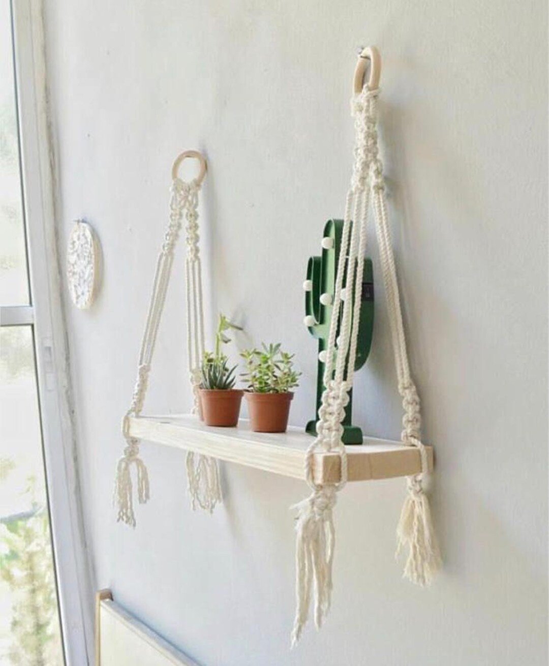 Large Macrame Shelf, Macrame Hanging Shelf, Macrame Wall Decor, Macrame ...