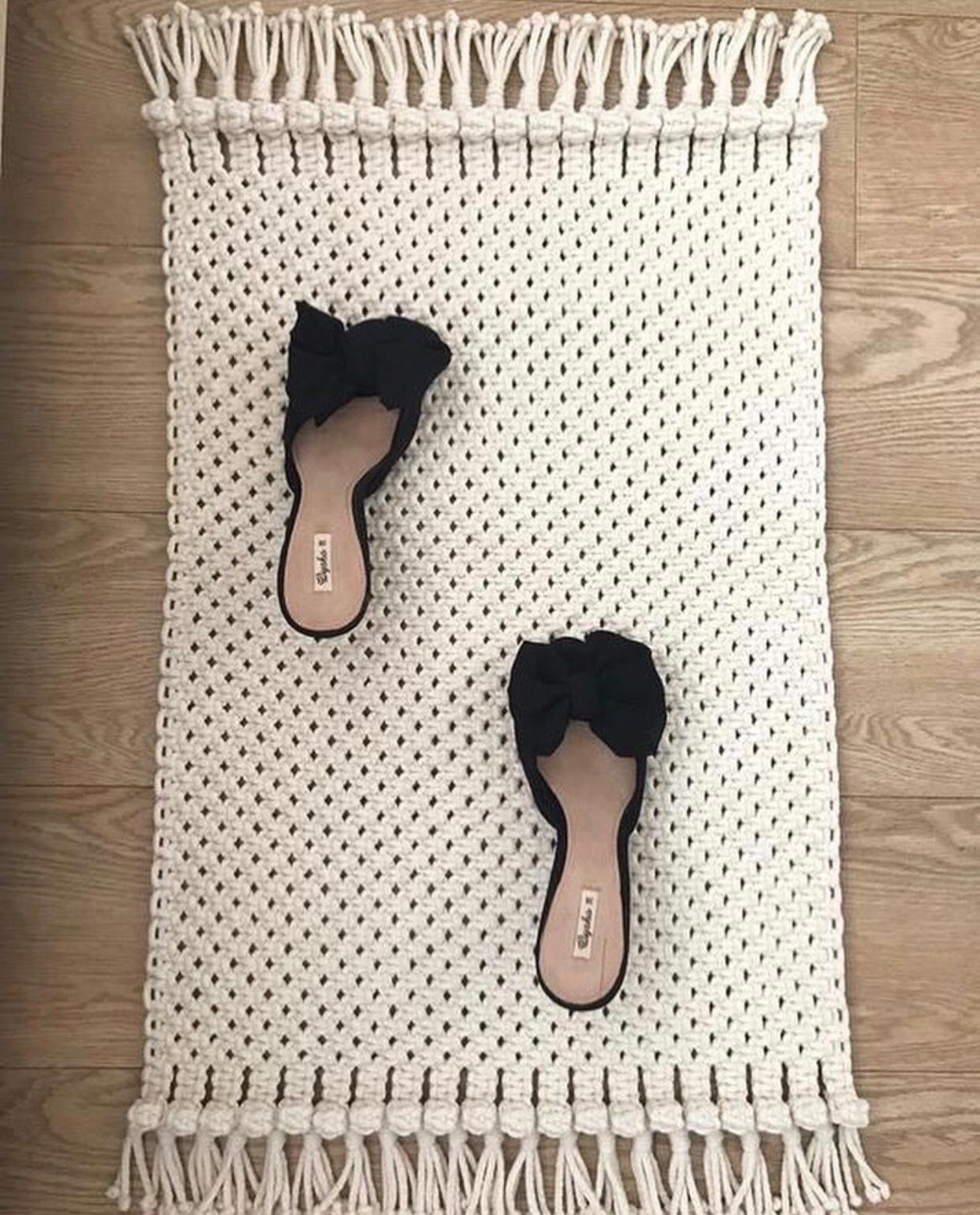 Macrame Rug Macrame Bedside Mat Large Macrame | Etsy