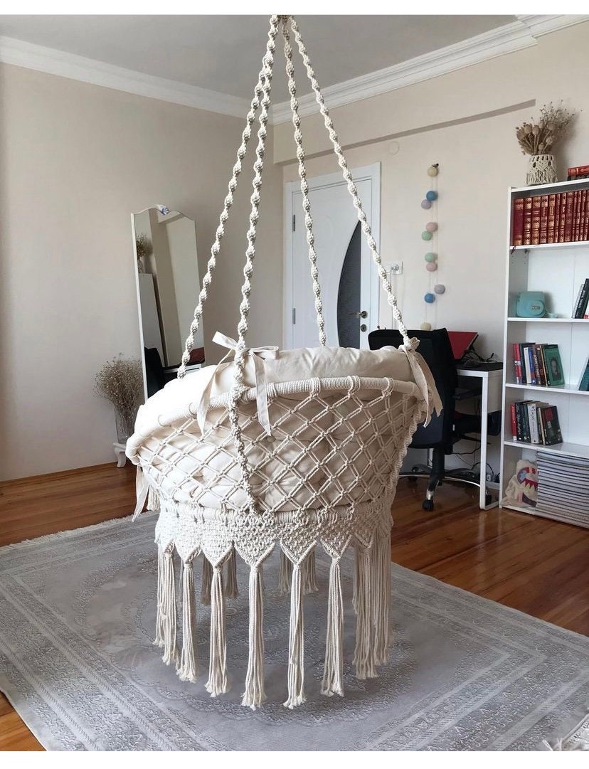Macrame Hammock Swing Chair Indoor Hammock Chair Macrame - Etsy