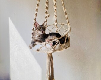Macrame PATTERN Written PDF and Knot Guide Diy Macrame Cat - Etsy Israel