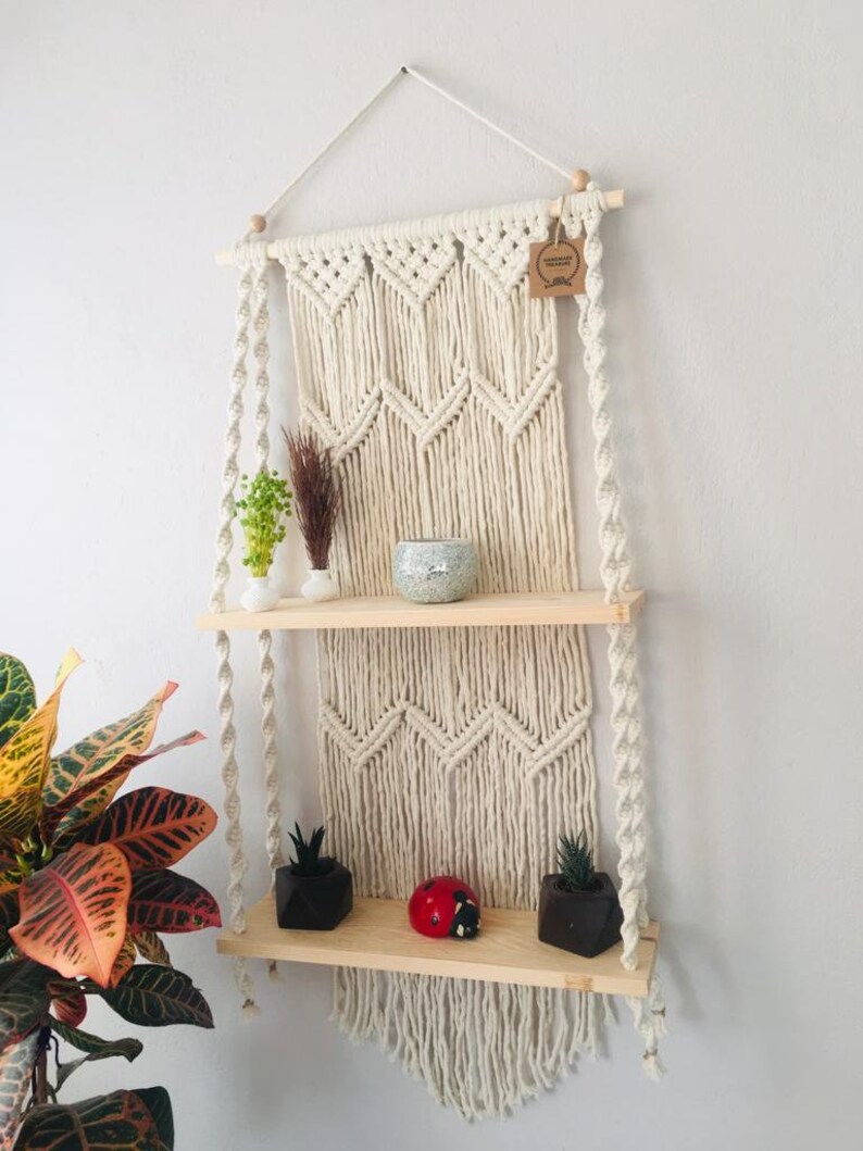 X Large Macrame Shelf Custom Macrame Wall Decor Macrame | Etsy