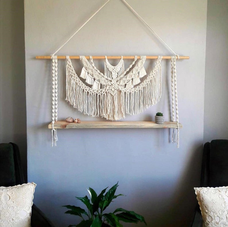 X Large Macrame Shelf Custom Macrame Wall Decor Macrame - Etsy