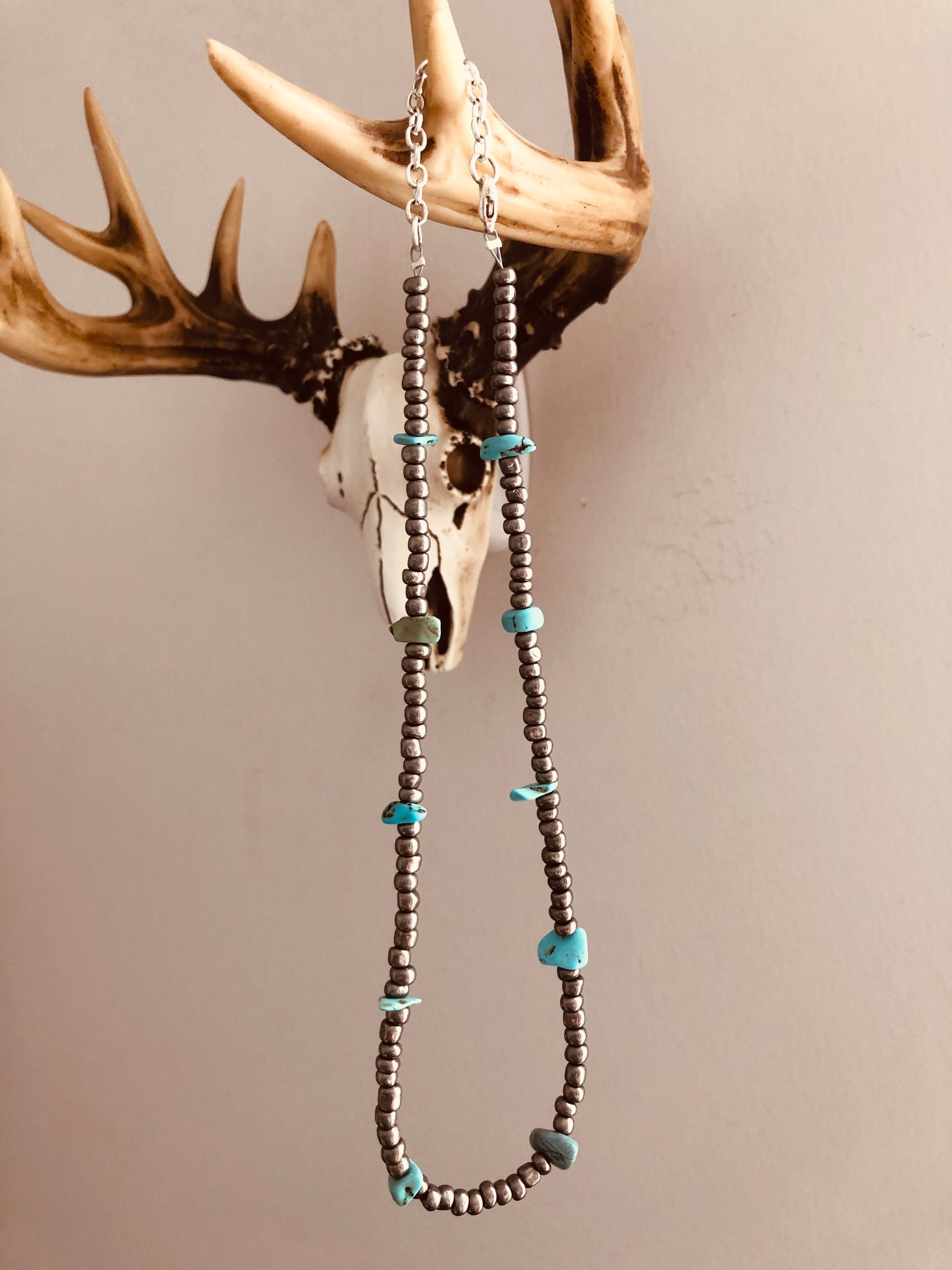 Western Choker Necklace, Cowgirl Bead Choker, Western Fashion, Beaded ...