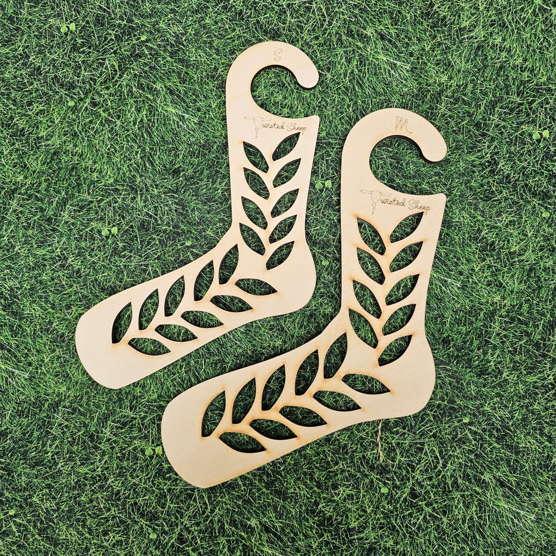 Sock Blockers - Wooden - Open Leaves Pattern - Etsy