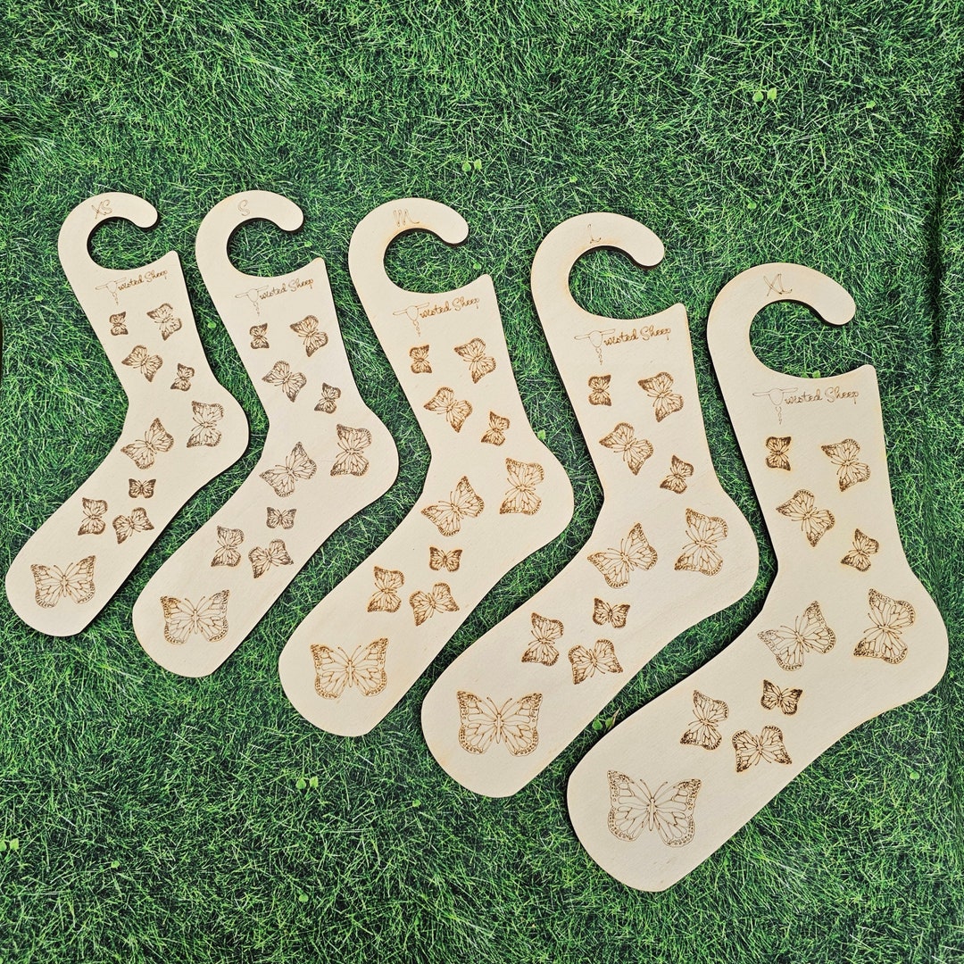Sock Blockers - Wooden - Butterflies Pattern - Etsy