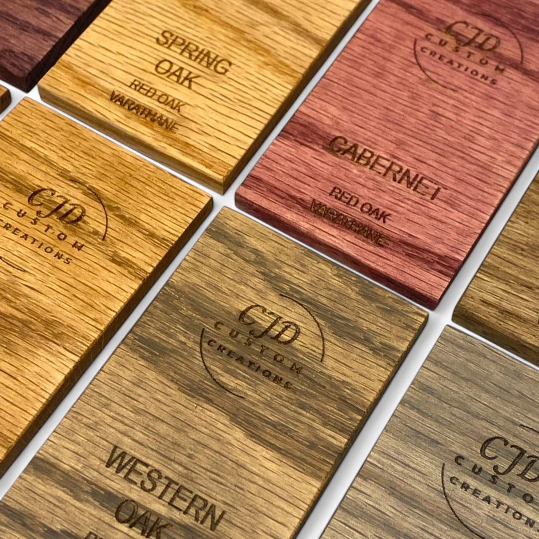 Wood Stain Samples Set – Minwax Varathane Color Chart Swatches | Pine ...