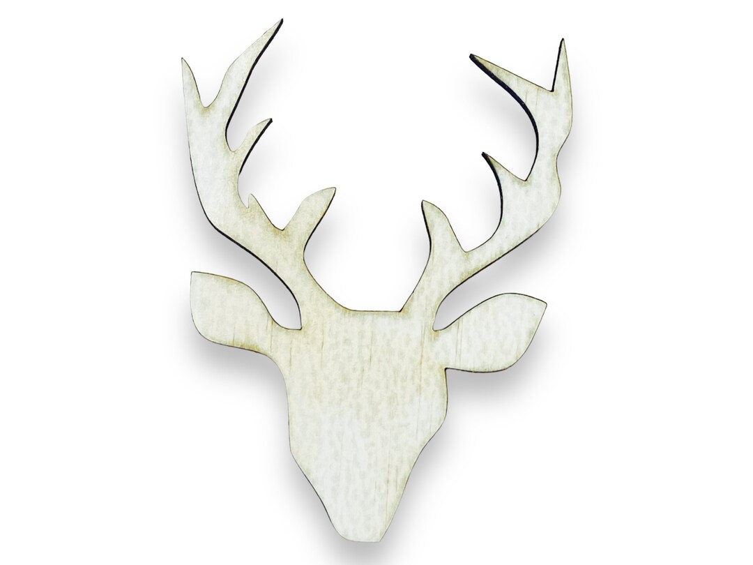 Deer Cutout Laser Cut Out Unfinished Wood Shape Classroom Crafting ...
