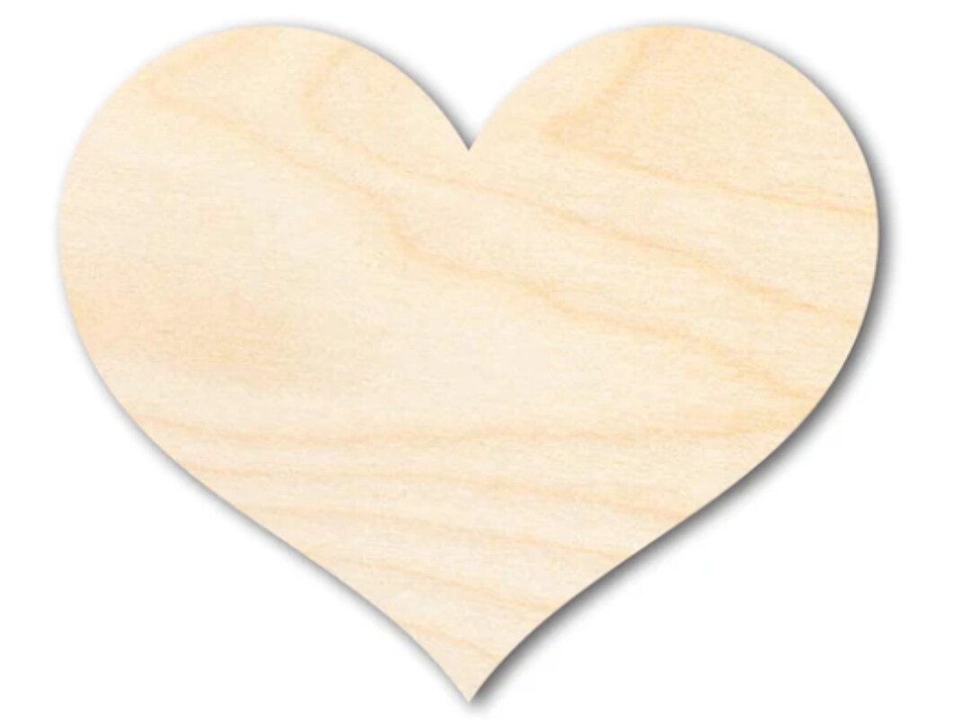 Heart Shape Laser Cut Unfinished Wood Cutout Craft Shapes - Etsy