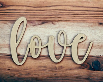 Hello Script Word Wood Sign, Wooden Words, Sign Art, Rustic Cursive ...