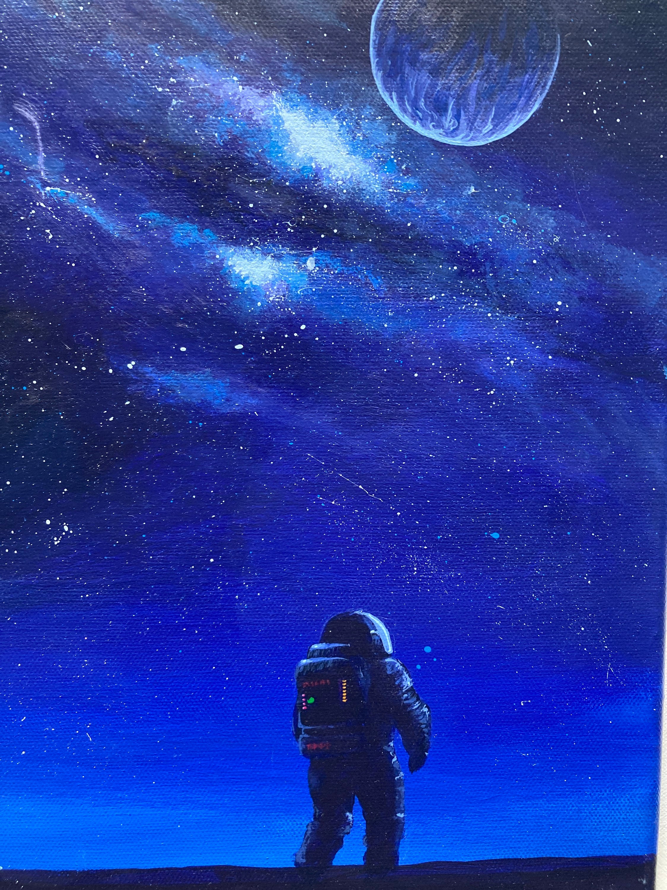 Astronaut Galaxy Space Art - Etsy