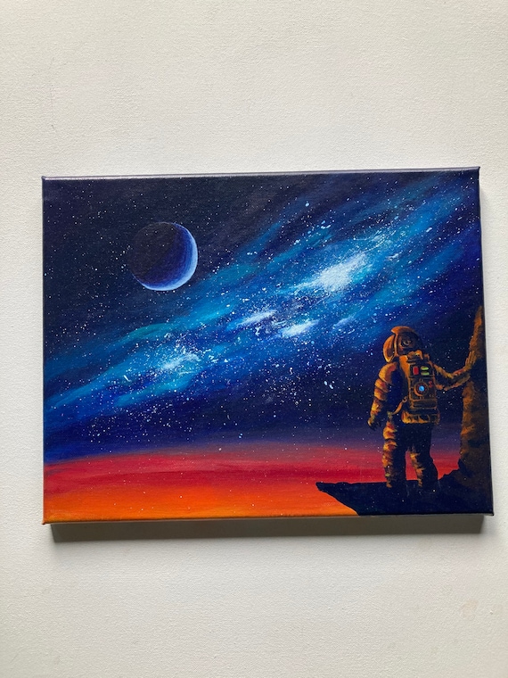 Astronaut Galaxy Space Art | Etsy