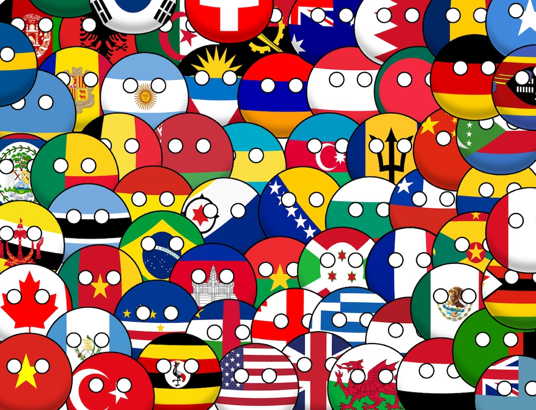 Countryballs Flag Basic Design of Every Countries, Nations 213 Files ...