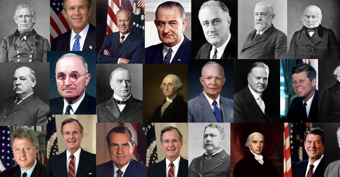 Portrait of All American Presidents, POTUS, 45 Large Files - Etsy