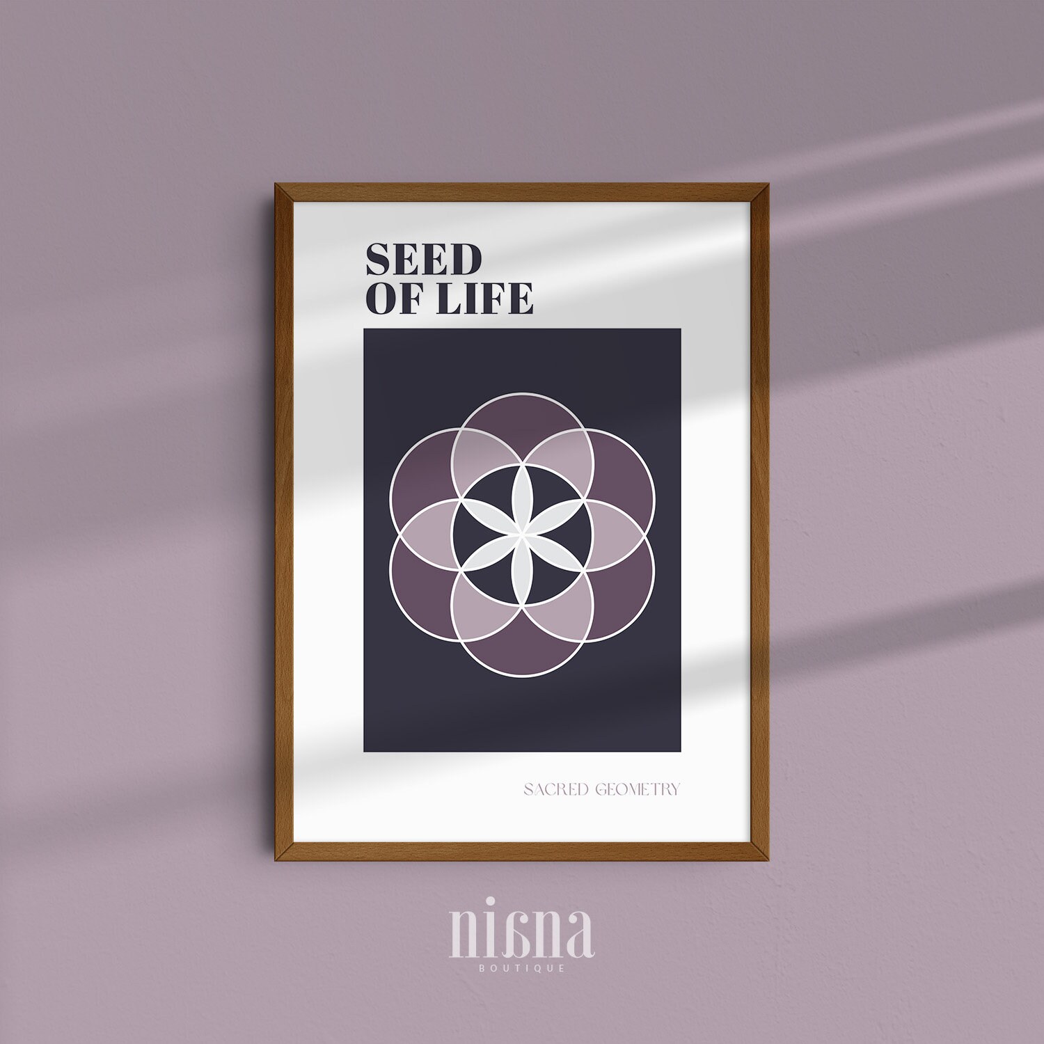 Sacred Geometry Wall Art, Seed of Life Architecture of the Universe ...