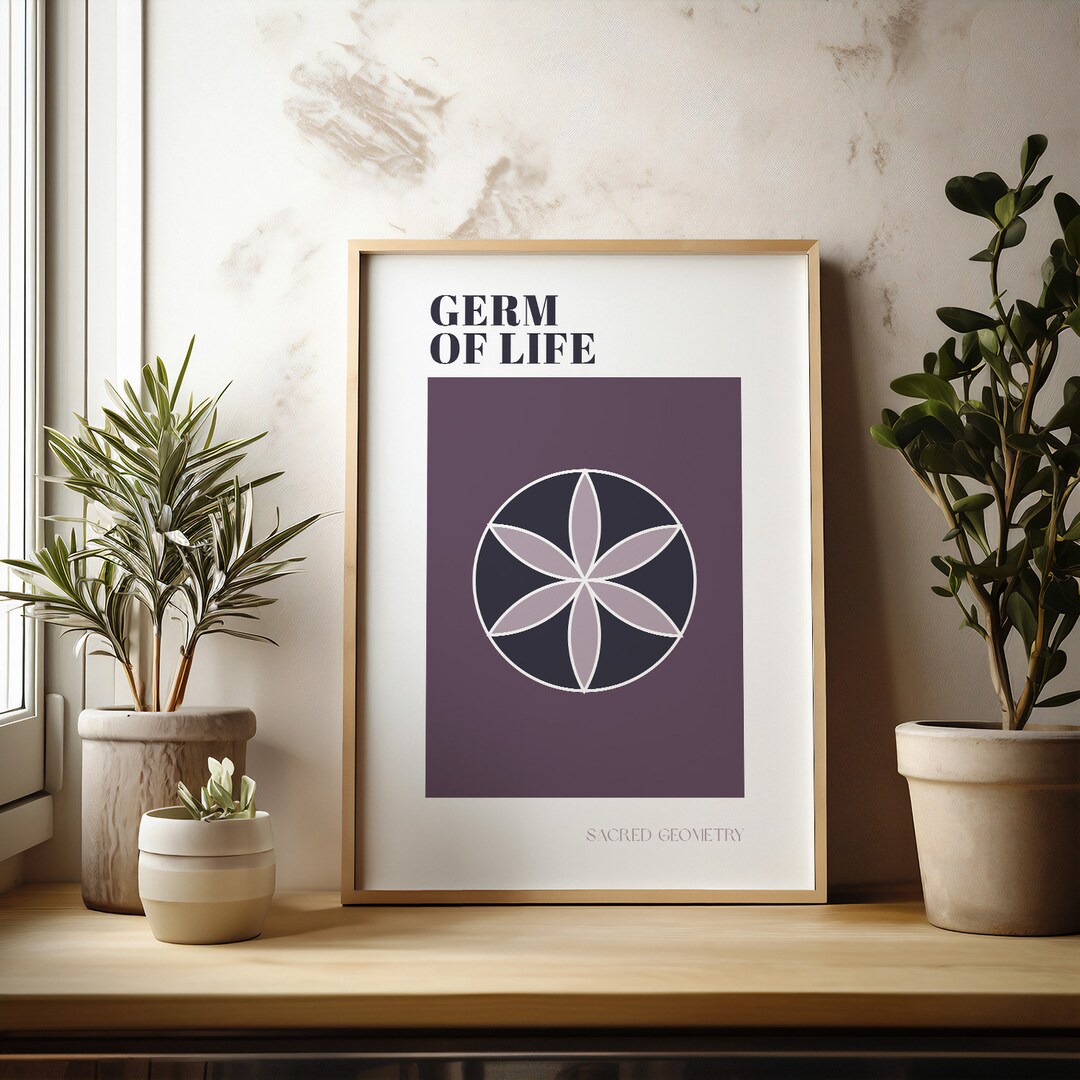 Germ of Life Sacred Geometry Art Print: Pastel Colors (digital Download ...