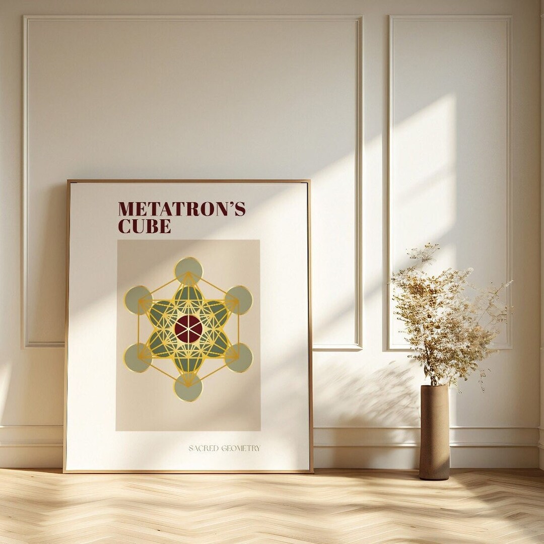 Sacred Geometry Wall Art, Metatron's Cube Architecture of the Universe ...