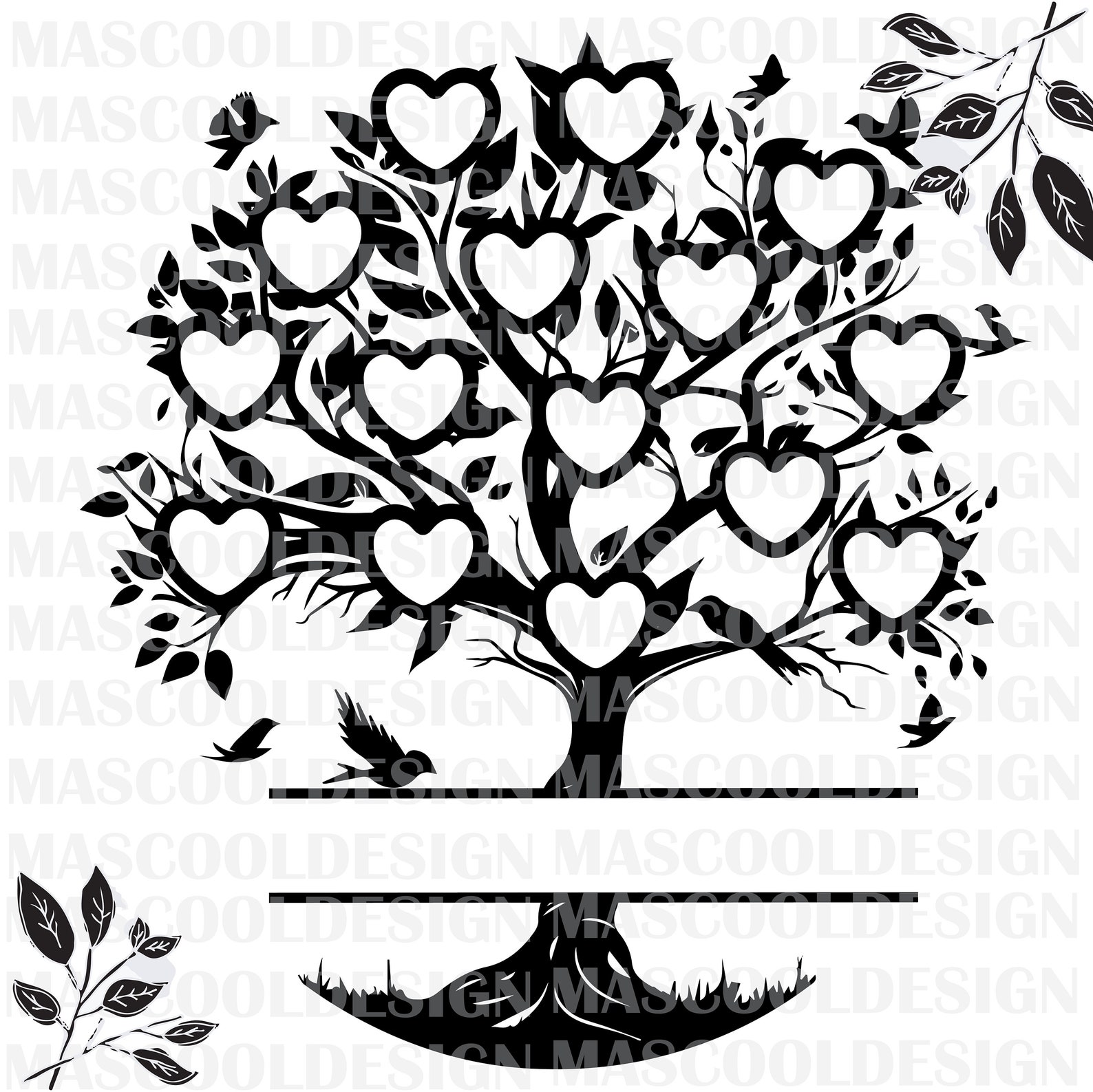 Tree of Life Svg,family Tree Svg Bundle 2-16 Members,family Tree Cricut ...