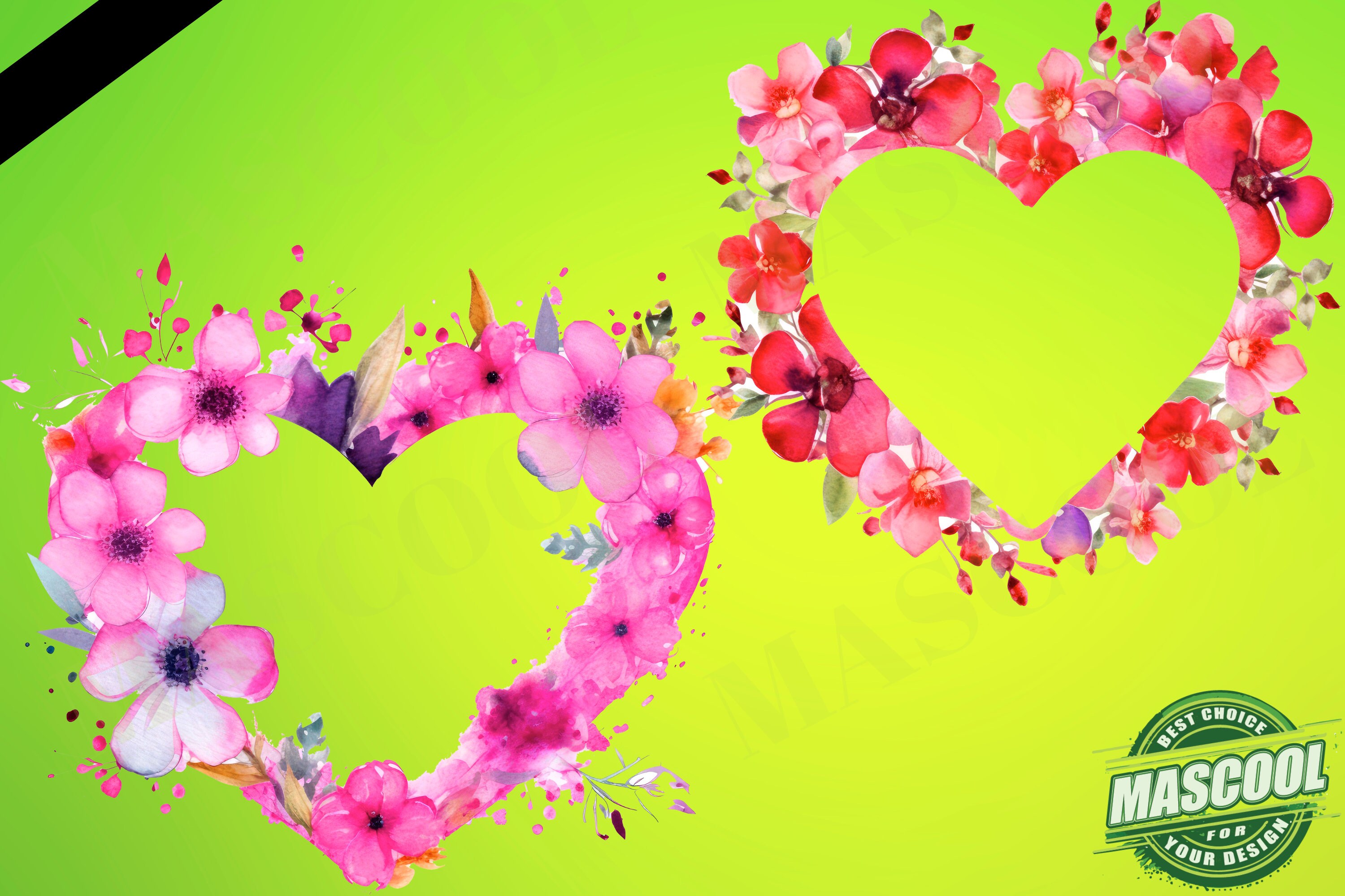 16 Spring Flower Heart Frame,watercolor Frame Clipart,border Clipart ...