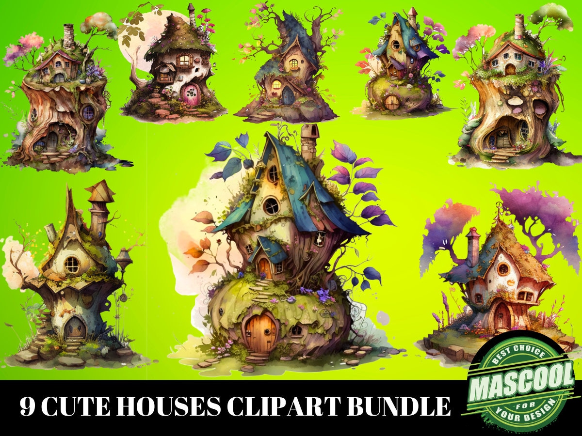 Cute Fairy House Clipart Pnghigh-quality Graphics of Whimsical - Etsy
