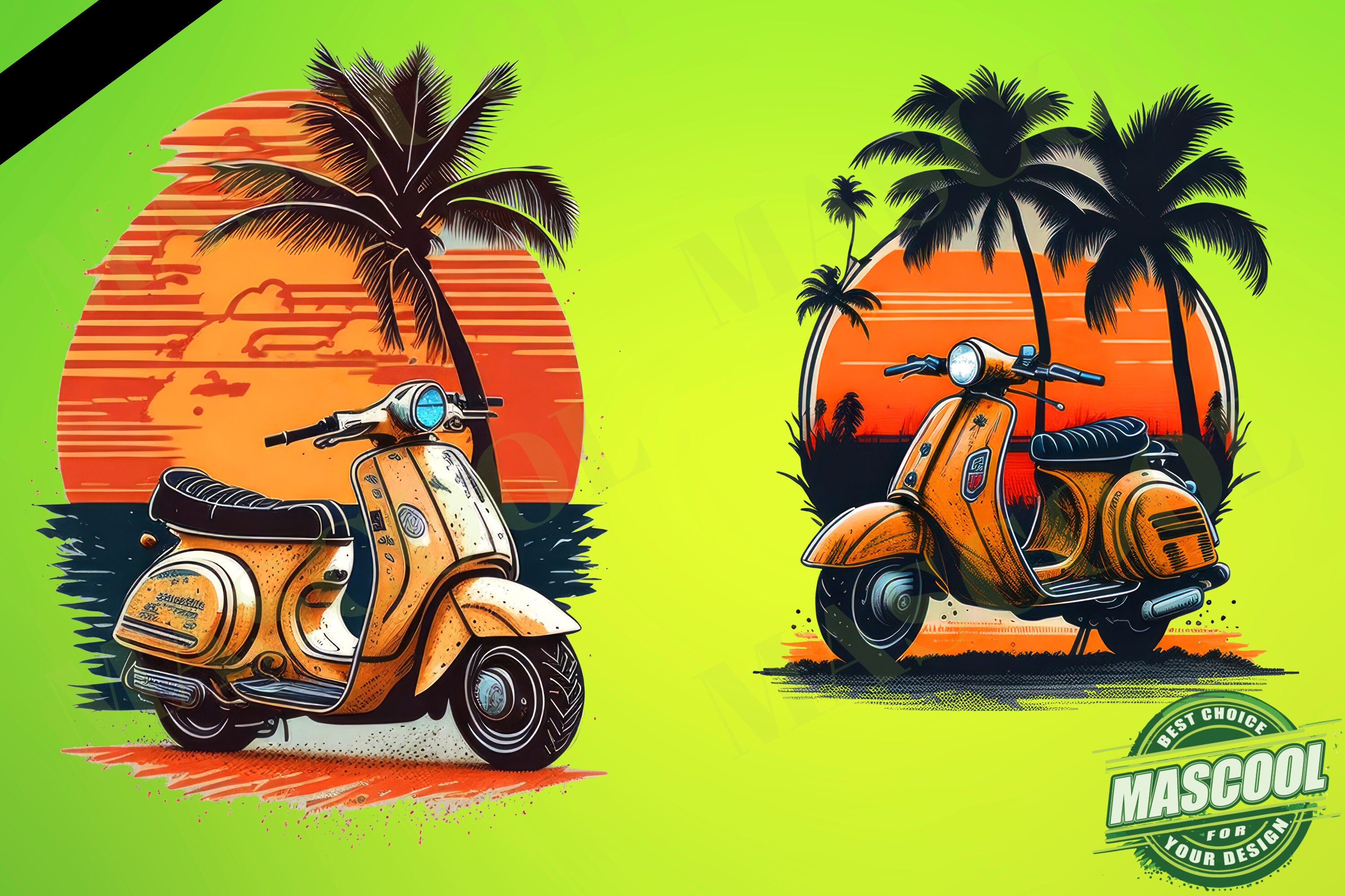 Vespa Sublimation Png,retro Scooter Design for Sublimation Printing ...