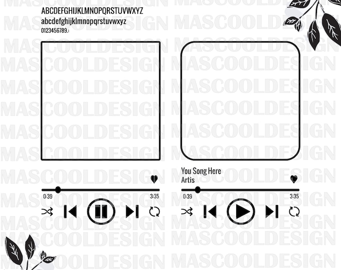 Music Player Svg Audio Control Svg Play Buttons Svg Album Song Cover ...