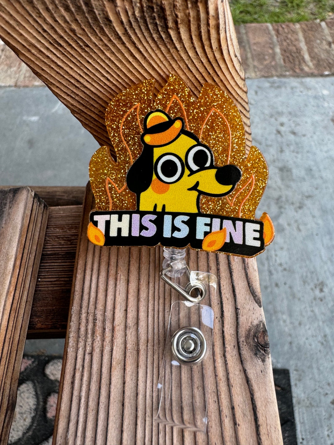 This is Fine Style Retractable ID Badge Reel Nurse, Rn, Emt, Rt Funny ...